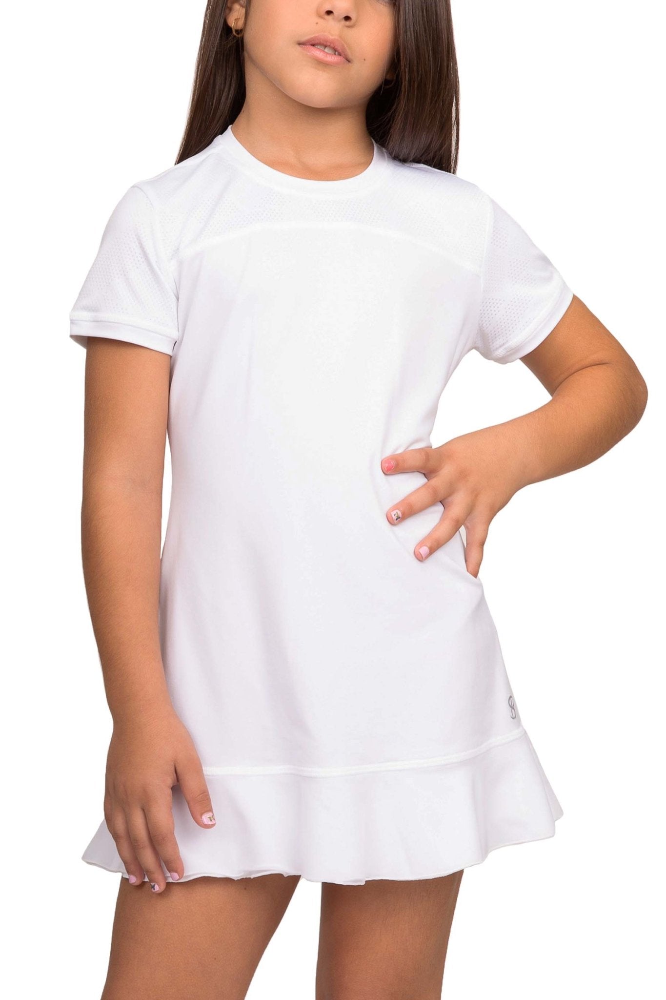 Girl's White Tennis Dress